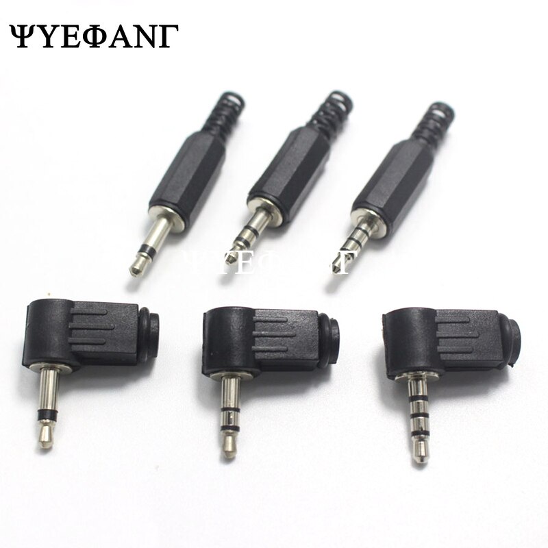 10pcs 3.5mm Audio Mono Stereo Male jack Plug 3.5 mm 2pole 3pole 4pole ...