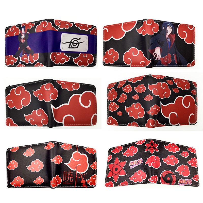 Naruto Akatsuki Men's Kids Short Wallet Fashion Anime Pattern Fold ...