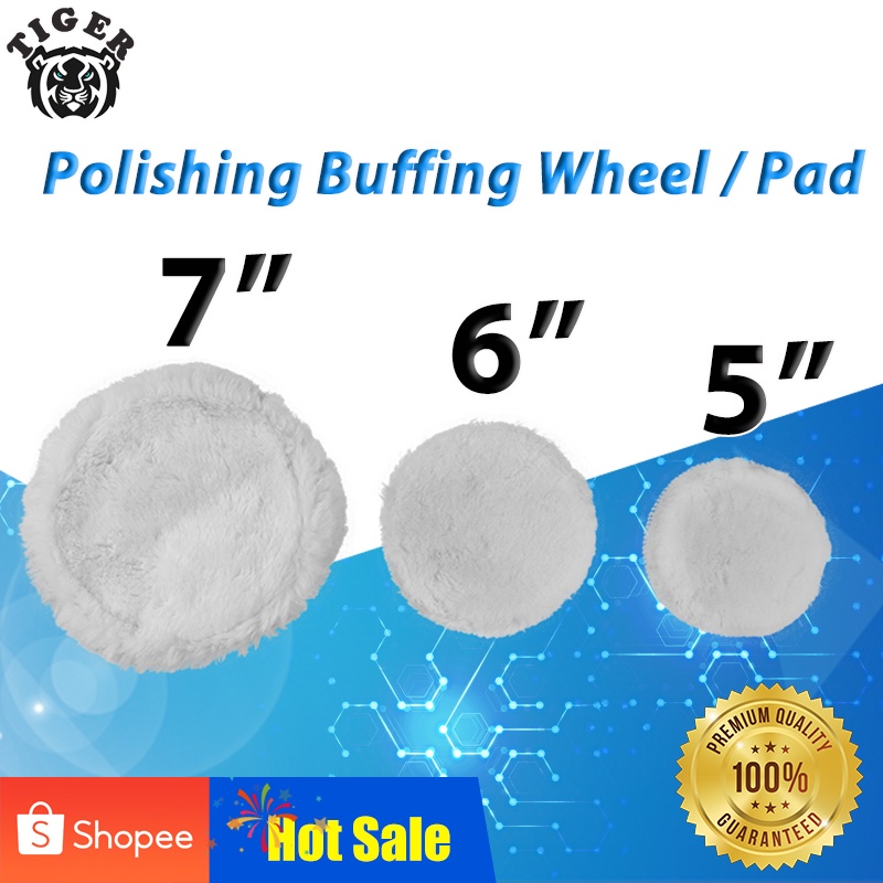 Wool Polishing Buffing Pad 4" 5" 6" 7 Inch Polishing Buffing Wheel ...