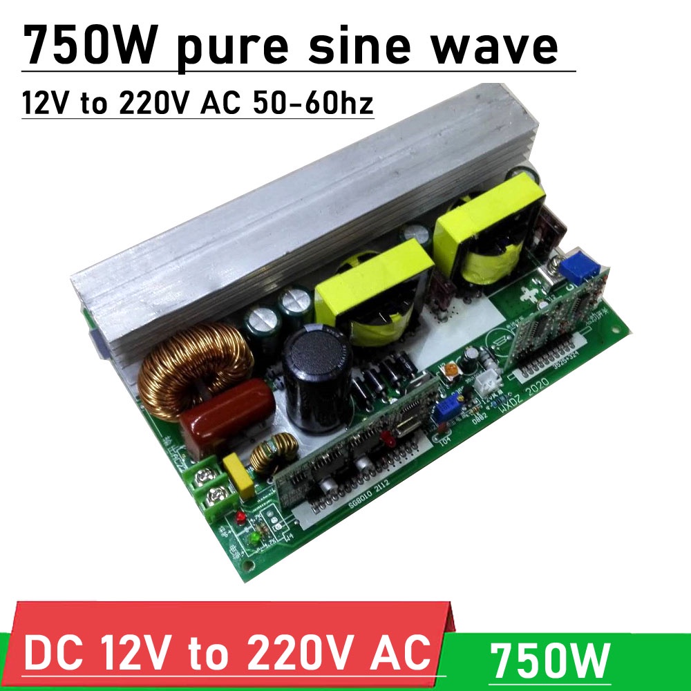 Pure Sine Wave 750W DC 12V 24V TO 220v inverter circuit board boost ...