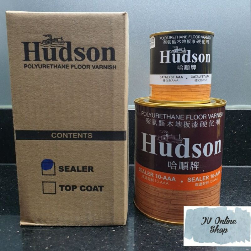 Hudson Polyurethane Floor Varnish Topcoat/Sealer with catalyst 1liter ...