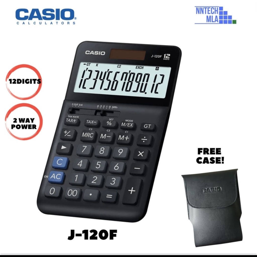 Casio J120F Desktop Calculator with FREE Case | Shopee Philippines