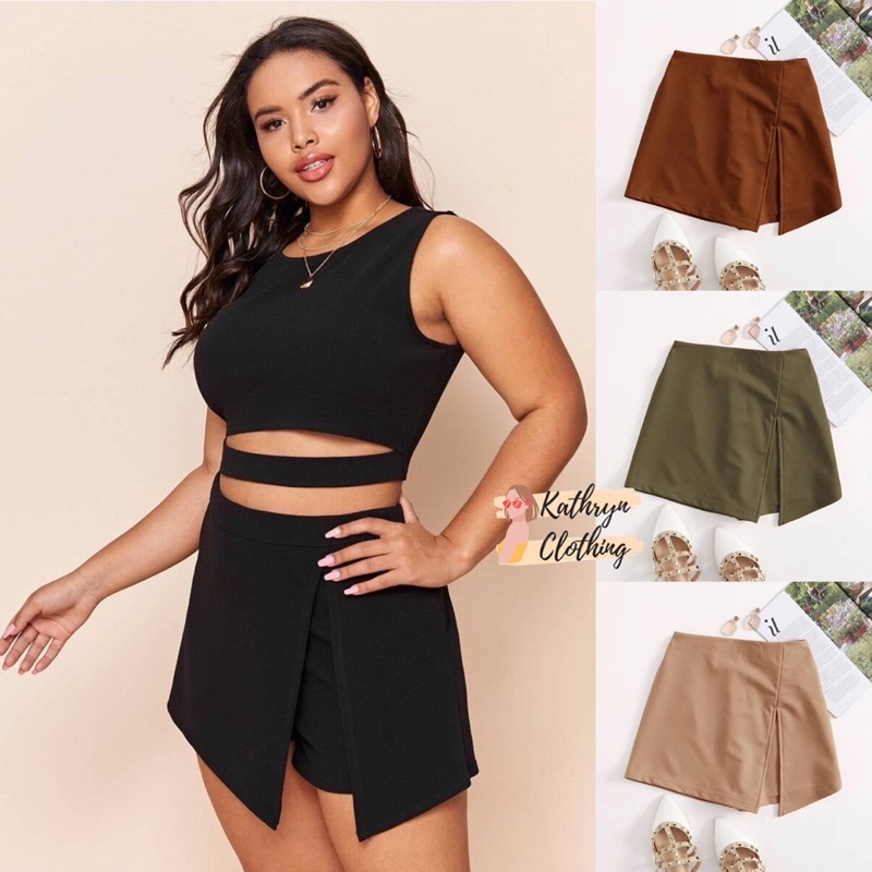 Kathryn Korean Fashion Split Front Palda Short For Women 13053 ...