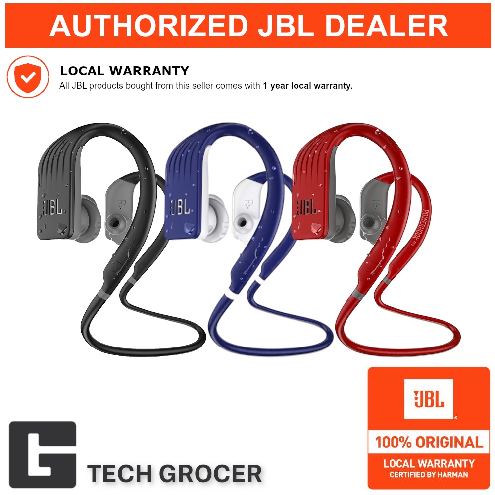 JBL Endurance JUMP Waterproof Wireless In-Ear Headphones (Black / Blue ...
