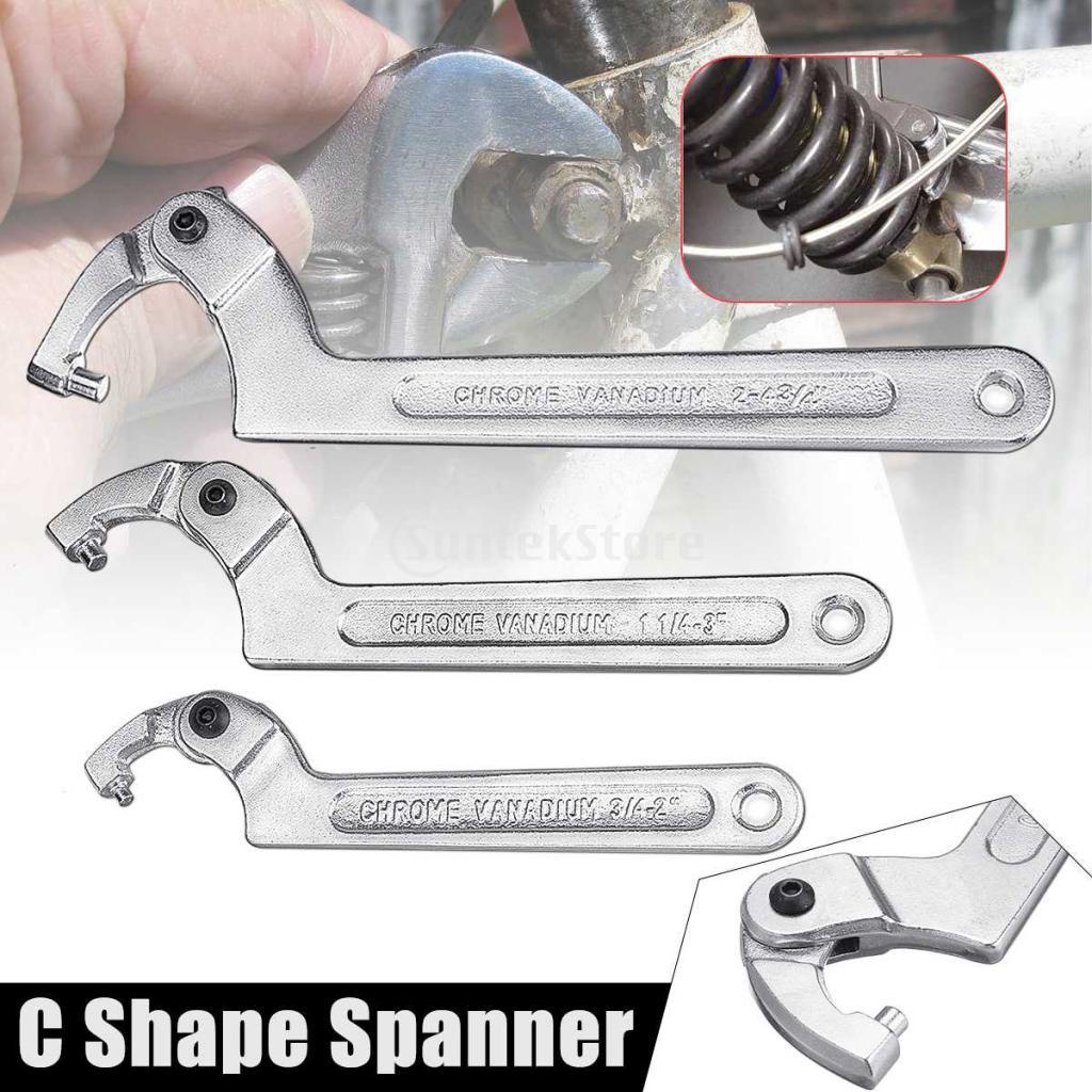 [IN STOCK&COD]8 Types Heavy Duty Adjustable Hook Wrench C Shape Spanner ...