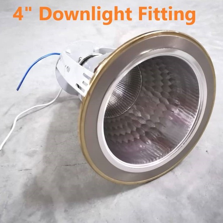 BEST PRICE + 4-Inch(") PLC Downlight Fitting Round Bracket Silver Frame ...
