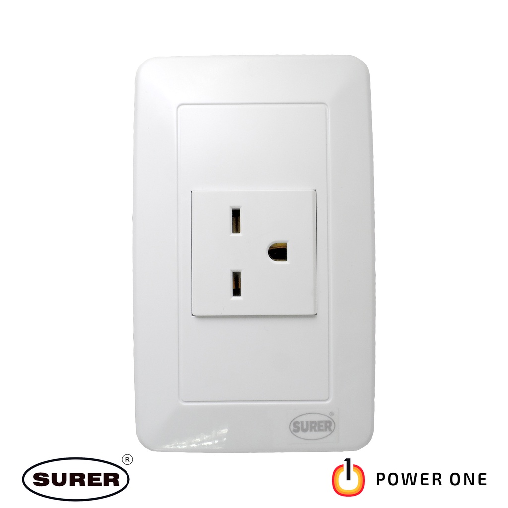 Surer 1339 1 Gang Aircon Tandem Outlet with Ground, Flush Type (Aura ...