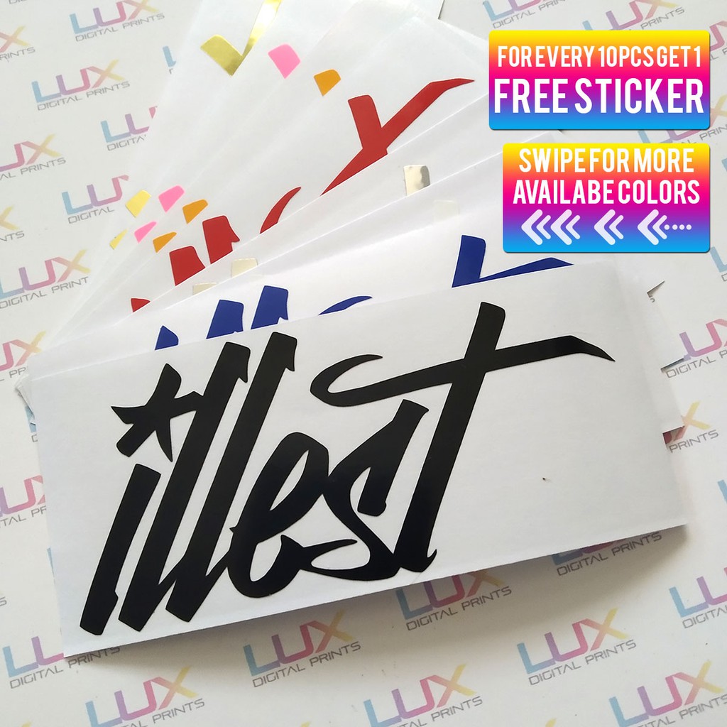 ILLEST 001 Die-Cut Vinyl Sticker/Decal/car/motor/laptop/mugs/tumblers ...