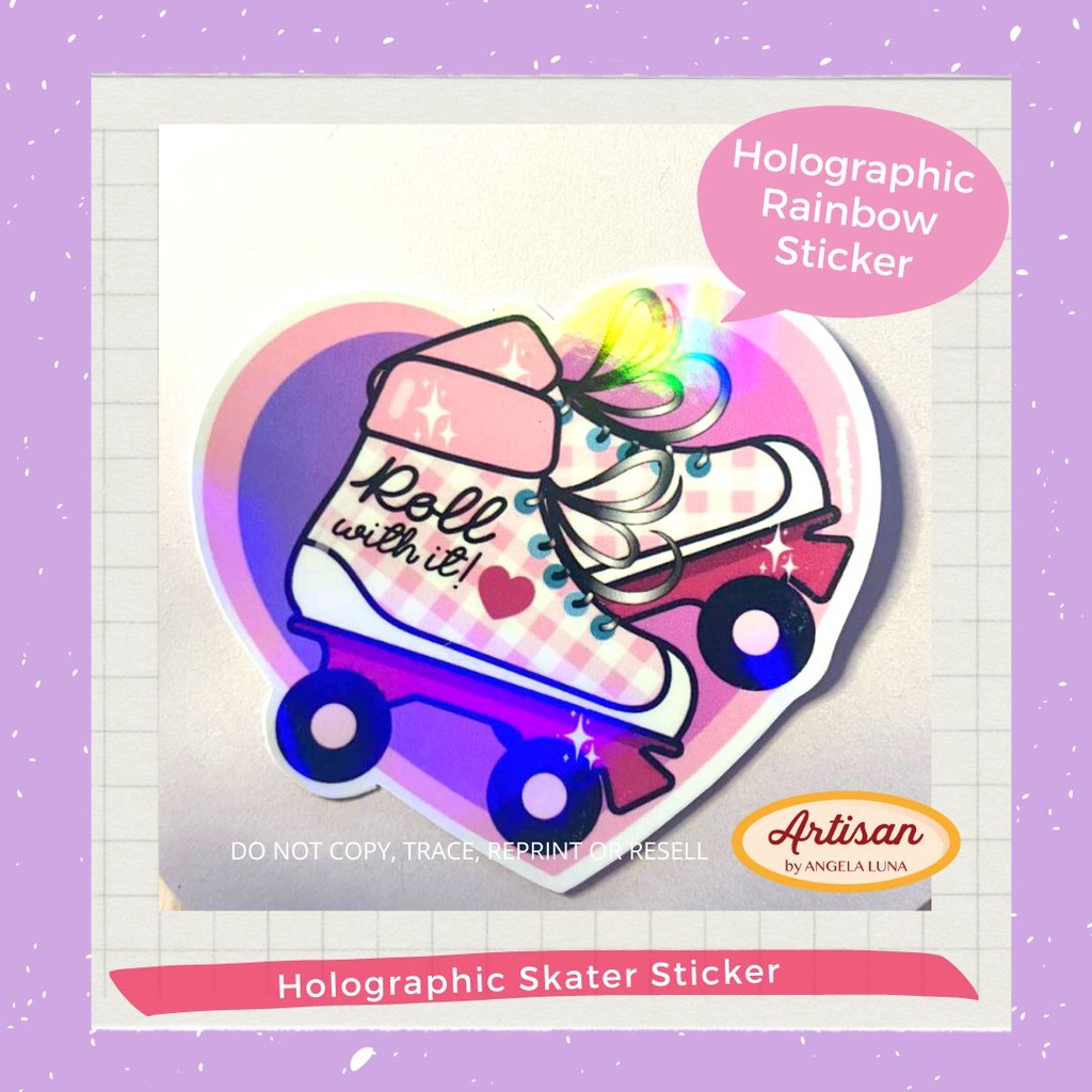 Holographic Water resistant Roller Skates Stickers | Shopee Philippines