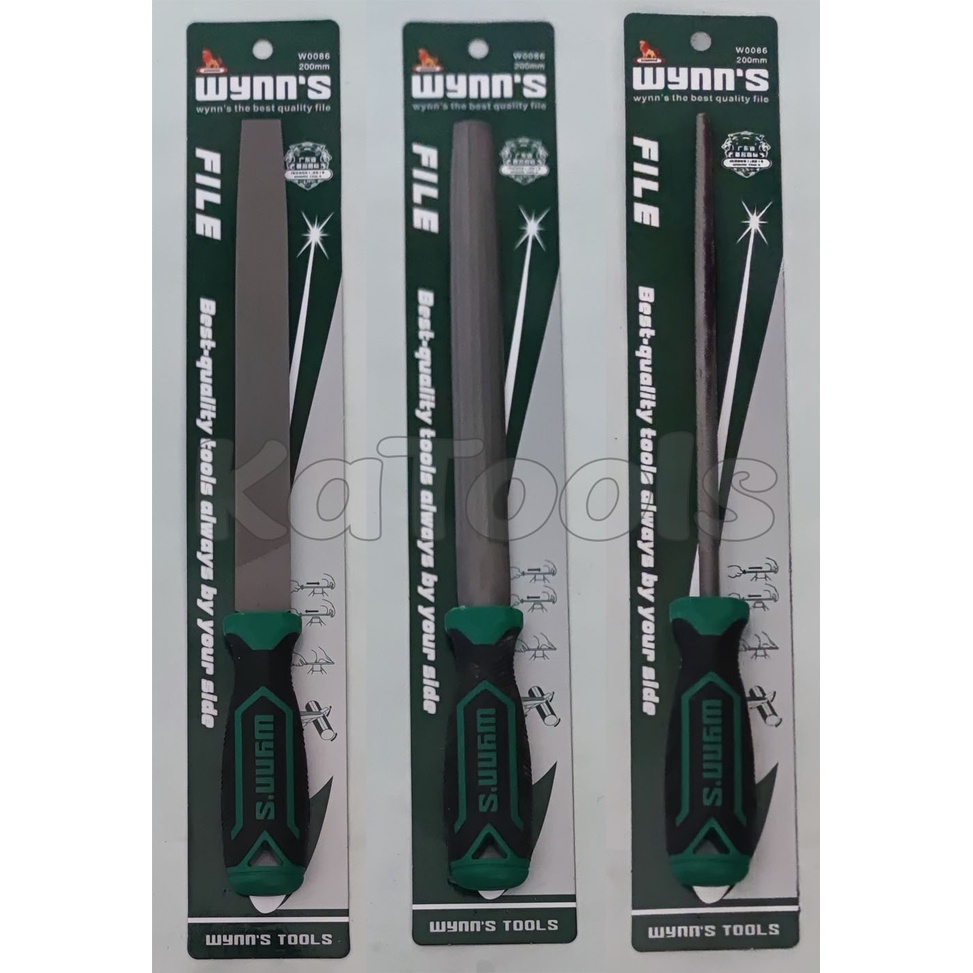 KATOOLS ~ Wynns Steel File Kikil Flat Round Half-Round 8 Inches ...