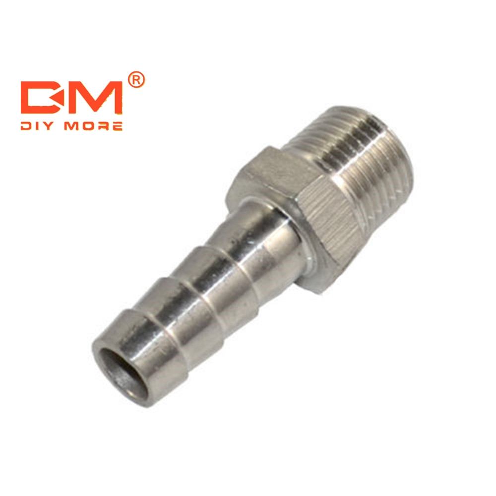 DIYMORE 1/4 Inch Male Thread Pipe Fitting X 8mm Barb Hose Tail ...