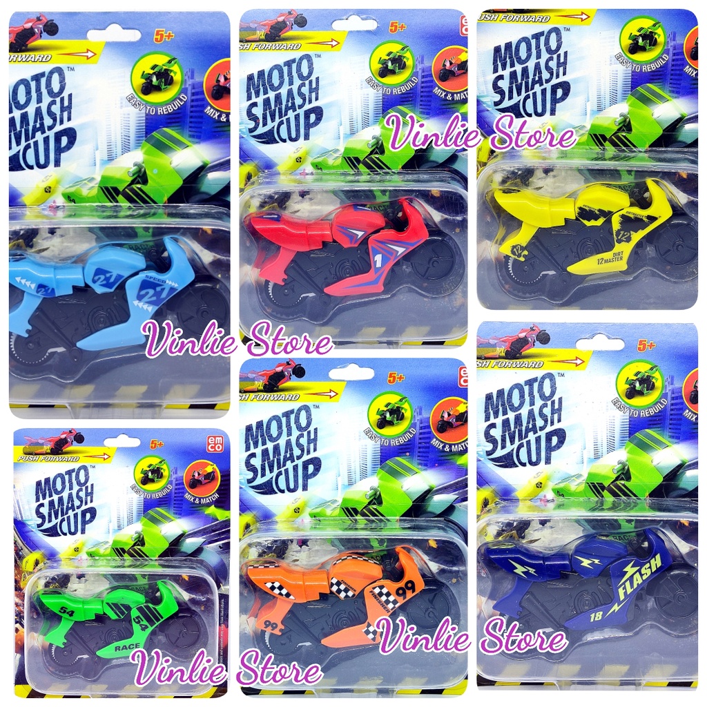 MOTO SMASH UP toy motorbike can be destroyed and disassembled emco ...