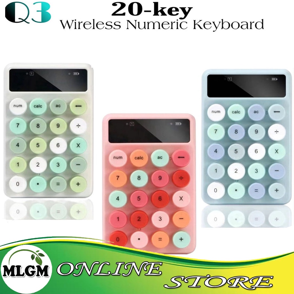 Q3 20-Key Wireless Numeric Keyboard | Shopee Philippines