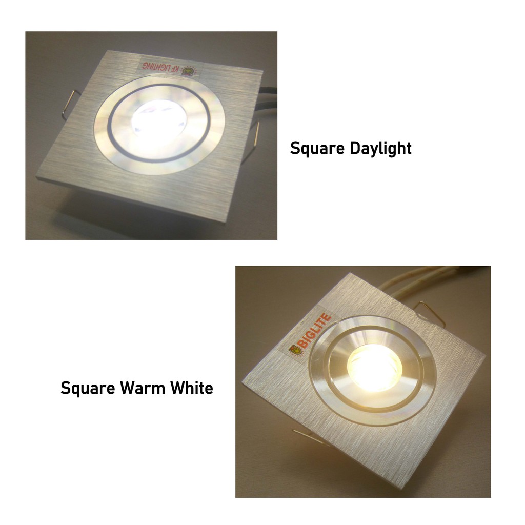 LED Recessed Directional Pinlight 3Watts ROUND/SQUARE (DL/WW) | Shopee ...