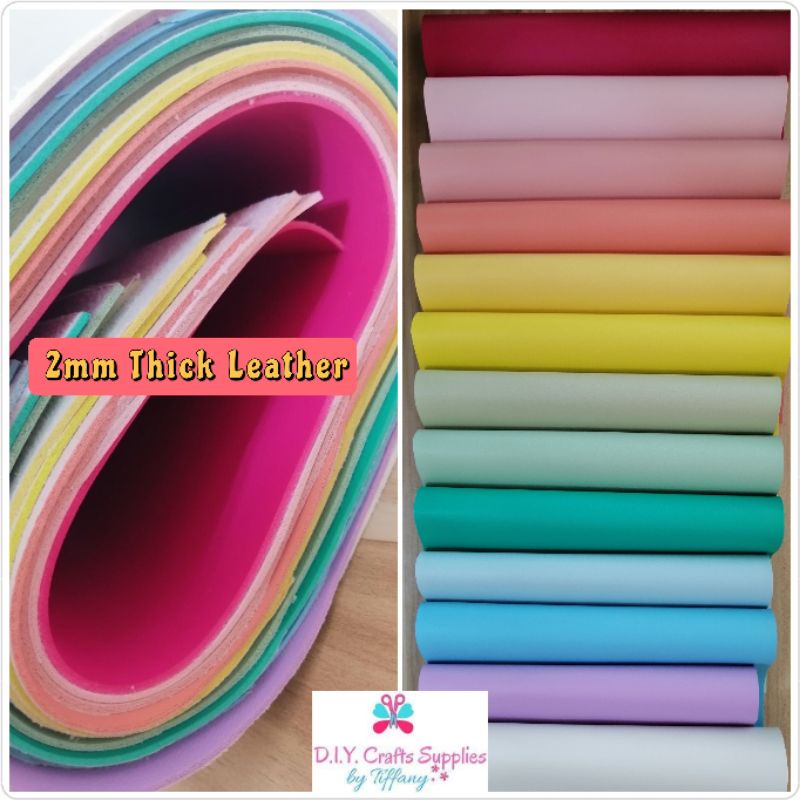 2mm Thick Leather Suede Backing for hair bows, pouch, keychain ...