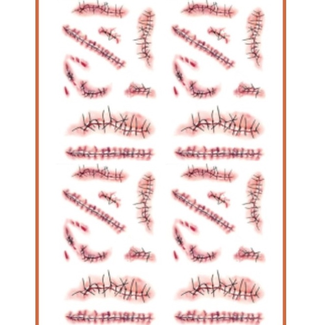 Scratches Waterproof Tattoo Stickers Female Please Use Fake Scars Male ...