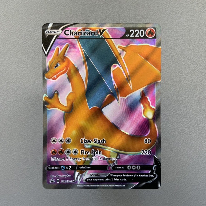 Pokemon TCG Charizard V Full Art Promo SWSH050 2020 Sword & Shield ...