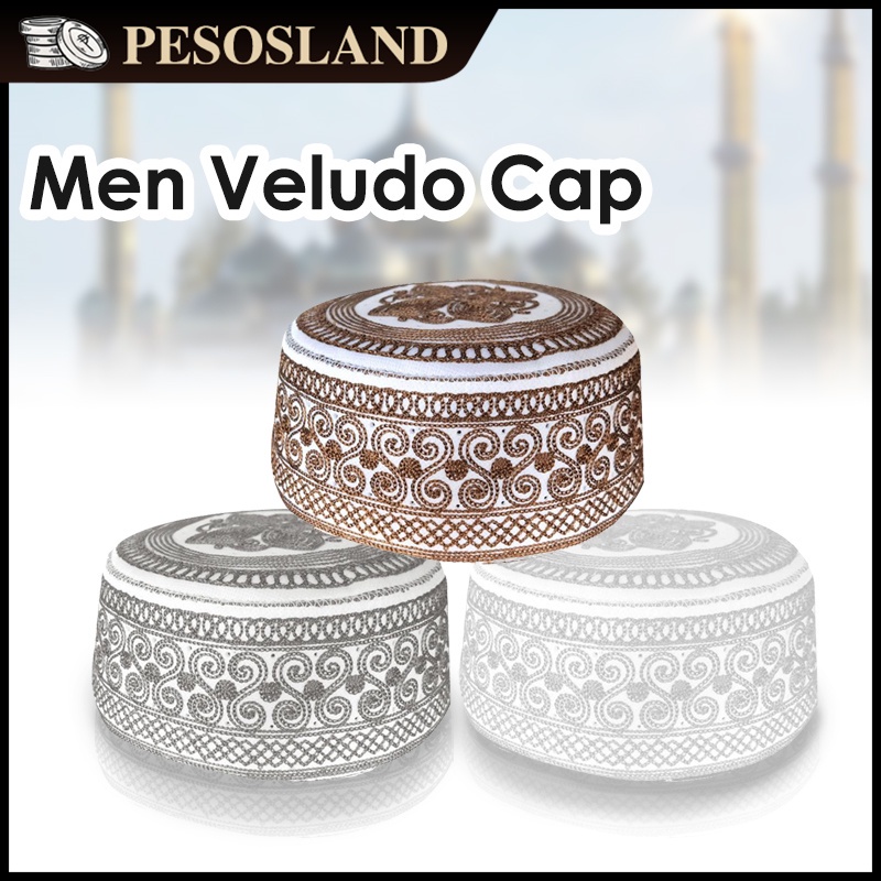 Men Kippot Caps Islamic Prayer Hat Muslim India Veludo Indio Arabisch ...