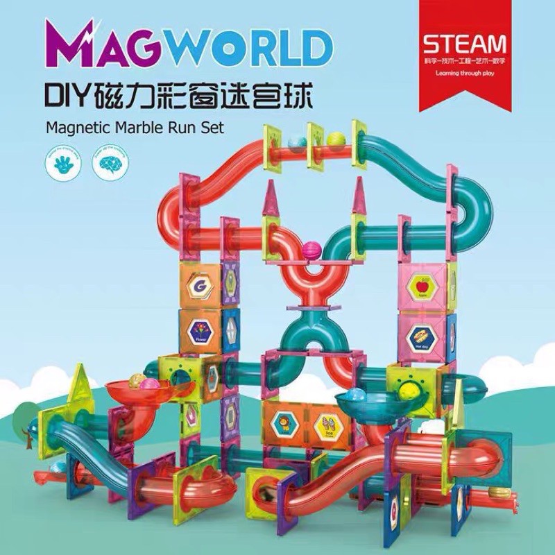 115pcs Magworld magnetic marble run set | Shopee Philippines