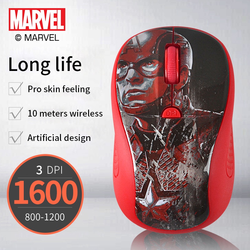 Marvel Avengers Iron Man Black Panther Groot Wireless Gaming Mouse ...