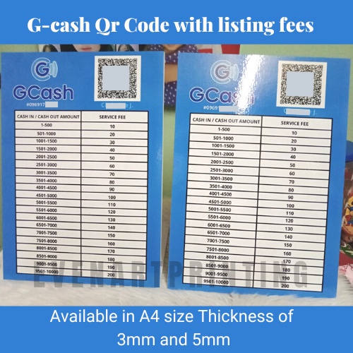 Qr Code Standee with Service Fee Listing | Shopee Philippines