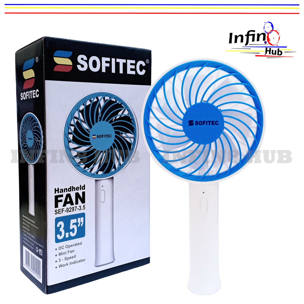 SOFITEC SEF-9297-3.5 Mini Portable Fan Rechargeable Fan Personal Fan ...