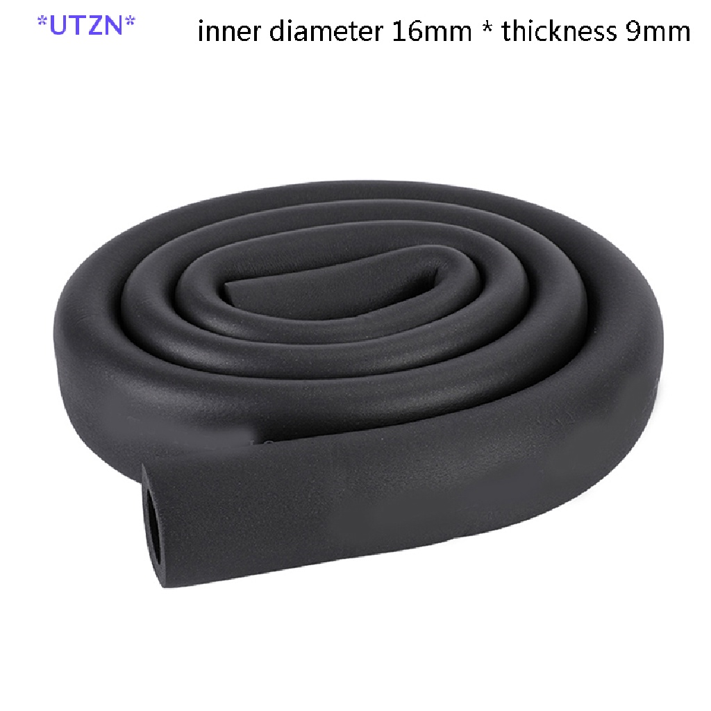 UTZN> 1.8M Sponge Rubber Pipe Black Waterproof Pipeline Holder Thermal ...