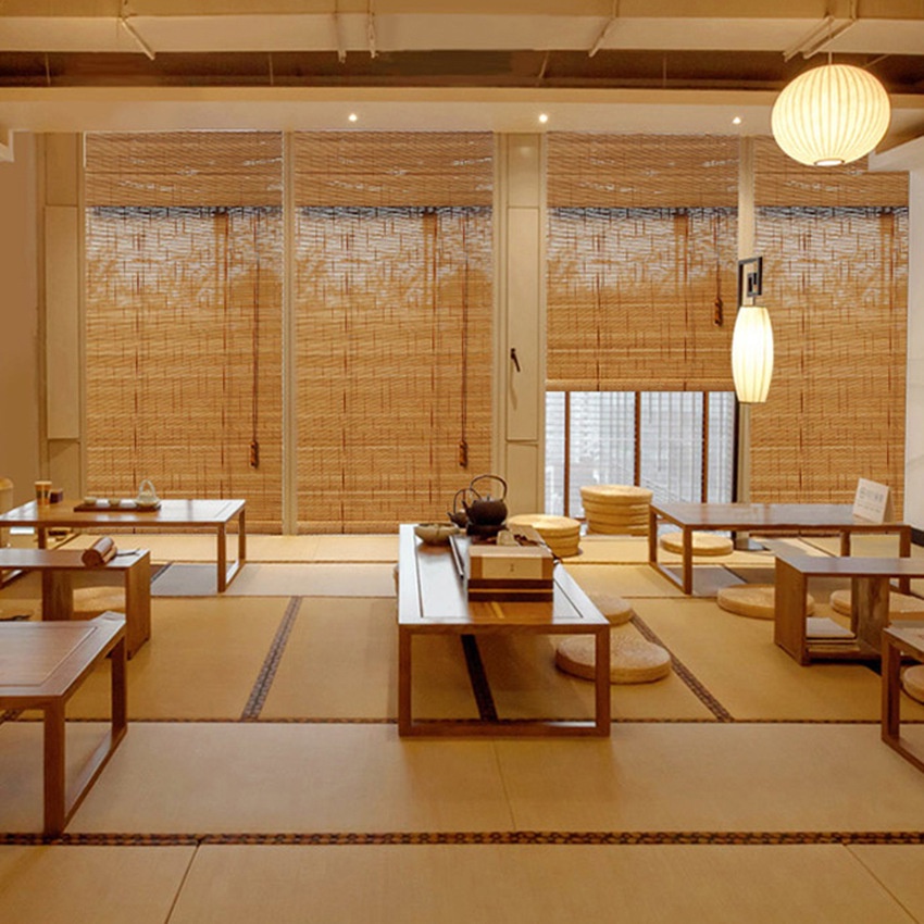 Native Bamboo Roller Curtain Blinds For Window, Balcony, Living Room ...