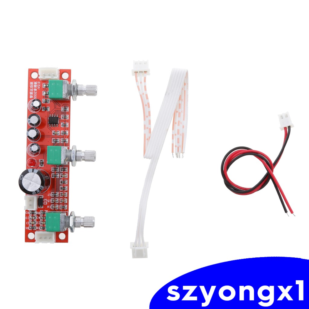 NE5532 Preamp Preamplifier Tone Board 2 Channel Bass Volume Control ...