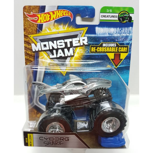 Hot Wheels Monster Jam Cyborg Shark monster truck | Shopee Philippines