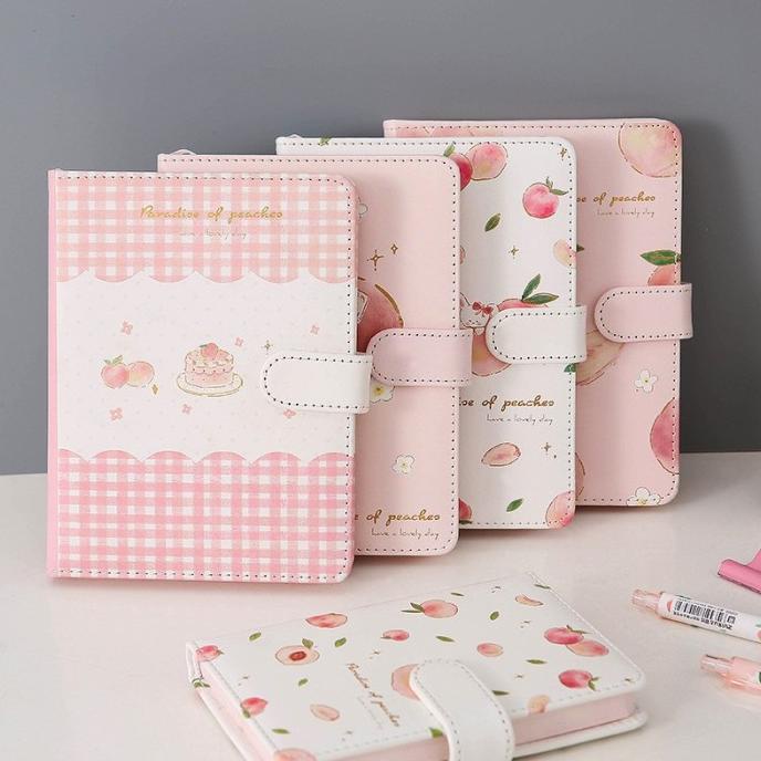 Notebook PEACH Pattern NOTEBOOK COVER Leather Thick Foam NOTEBOOK ...