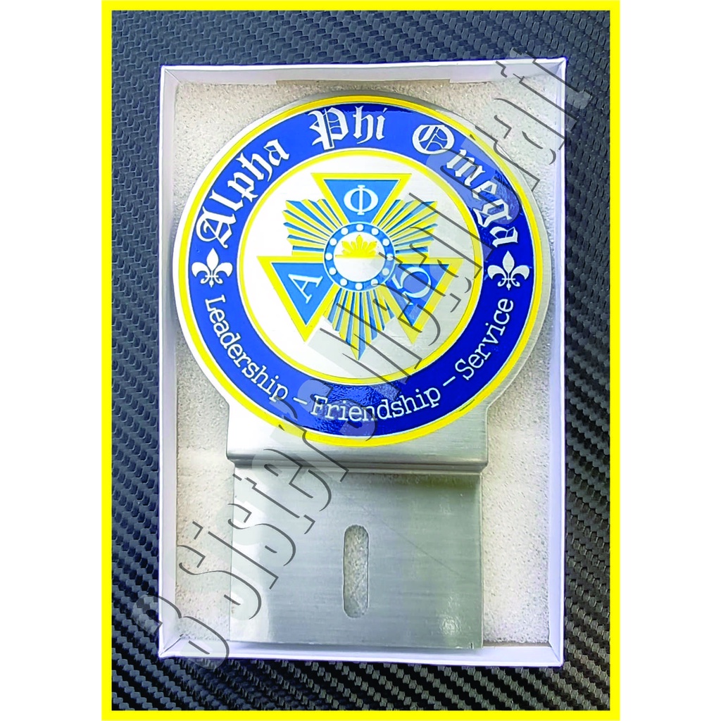 Alpha Phi Omega CAR Plate # Emblem, Stainless Materials, Etching type ...