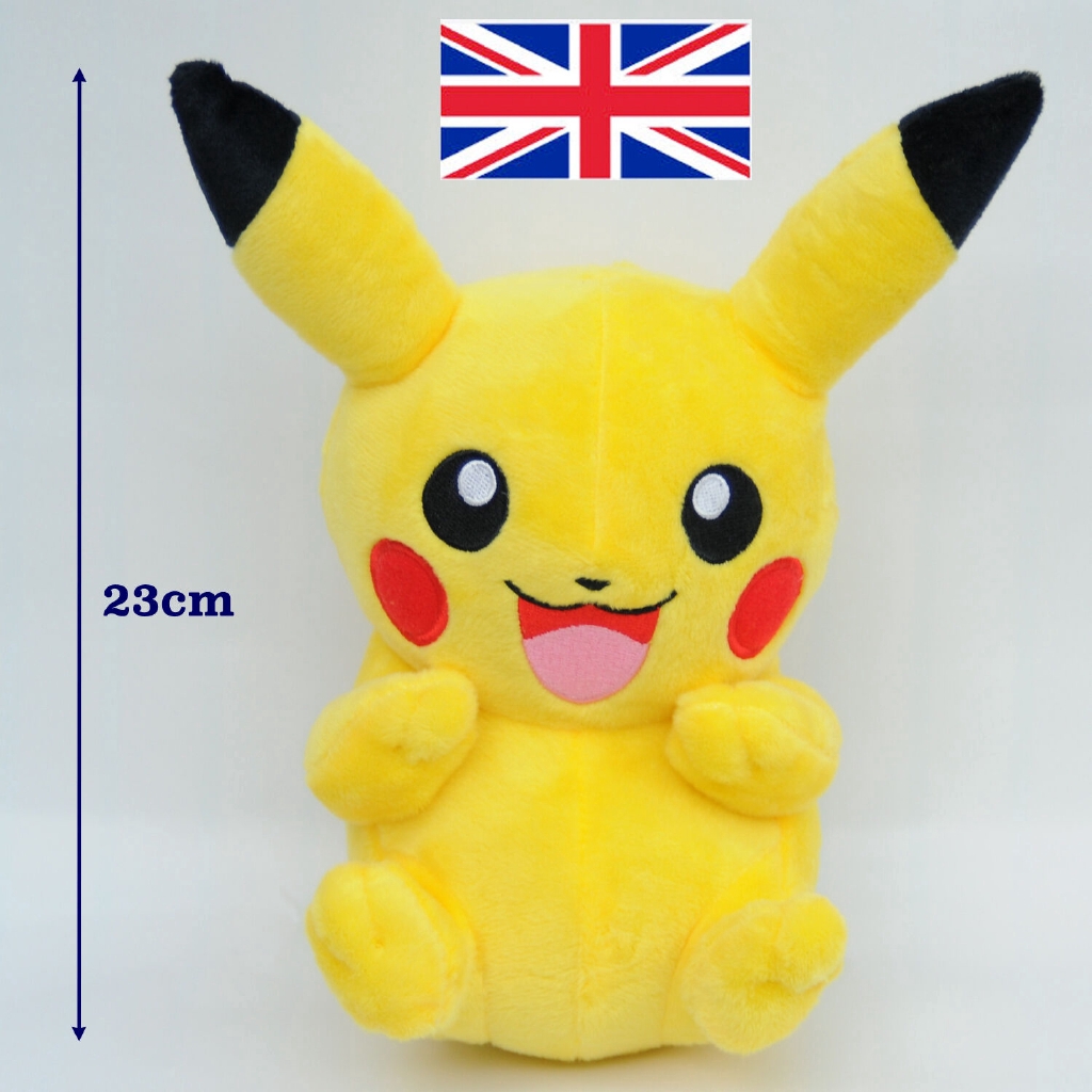 Pokemon Pikachu Happy Smile 9" 23cm Soft Plush Toy Doll Teddy Kids ...