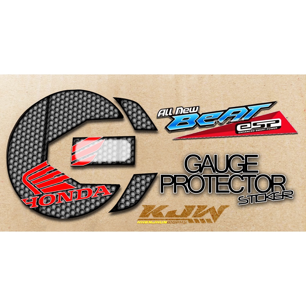 Honda Beat FI Gauge Protector sticker Carbon Fiber Design HONDA ...