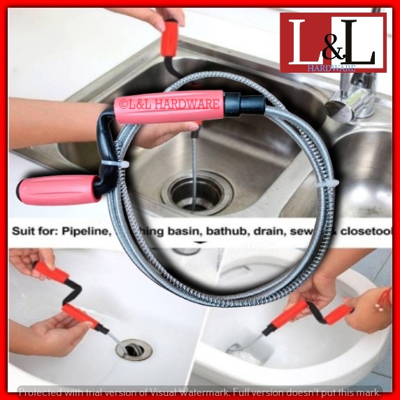 0015 SEWER PIPE DREDGING DEVICE Dredge Spring Sewer Toilet Pipe Dredge ...