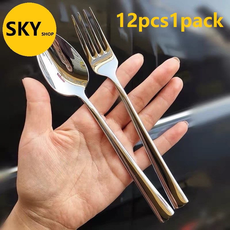 12pcs 1pack spoon 12pcs 1pack fork | Shopee Philippines