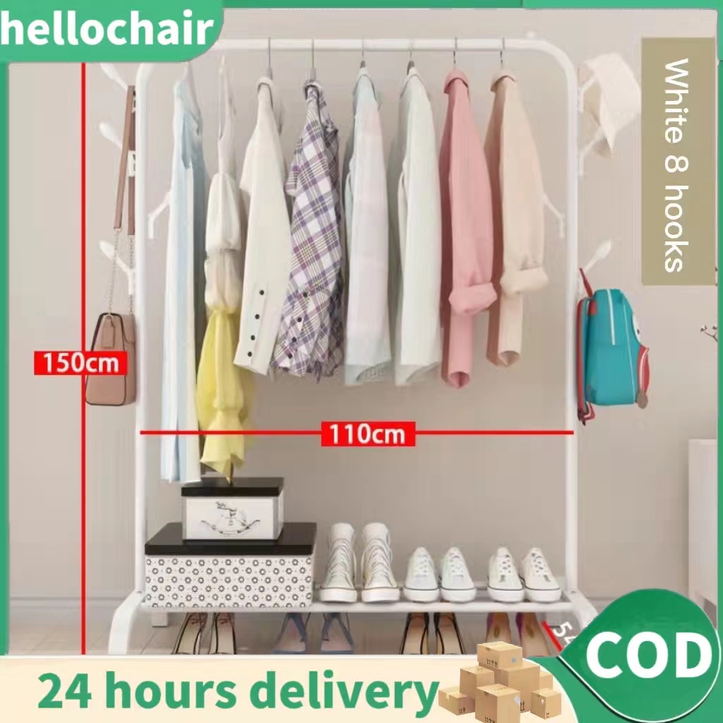 Coat rack simple clothes rack Bedroom Floor storage hanging clothes ...