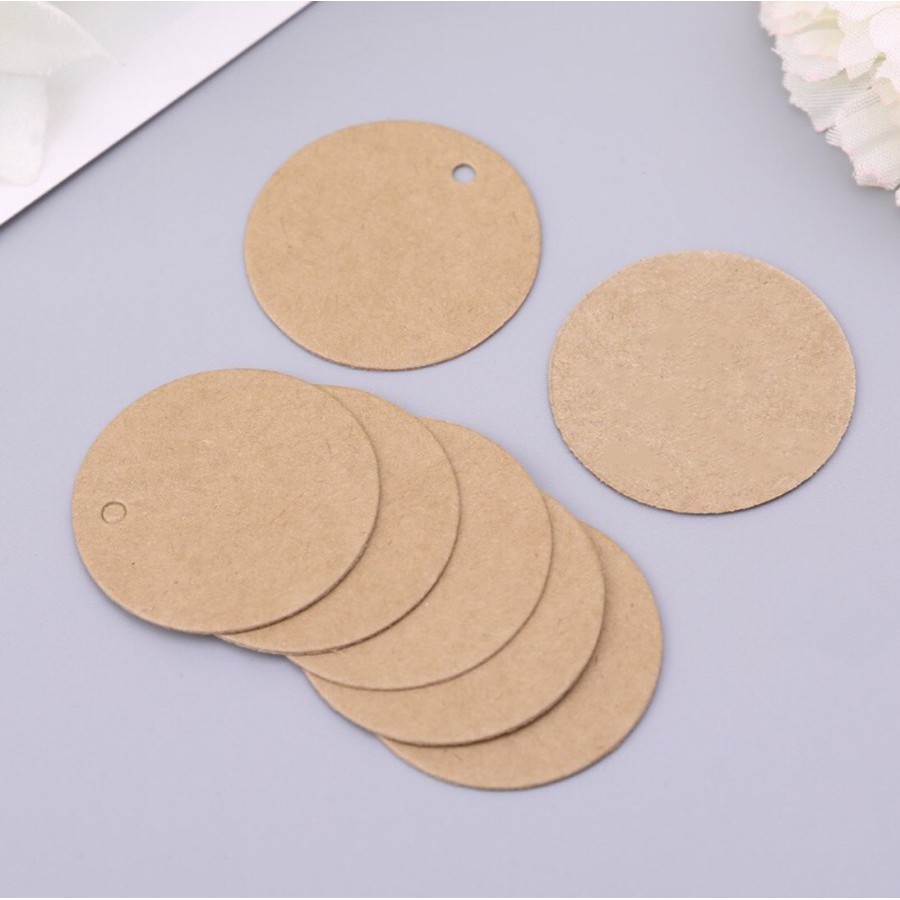 HITAM Plain Round hang Tags Clothes Labels Brand Clothes Clothes ...