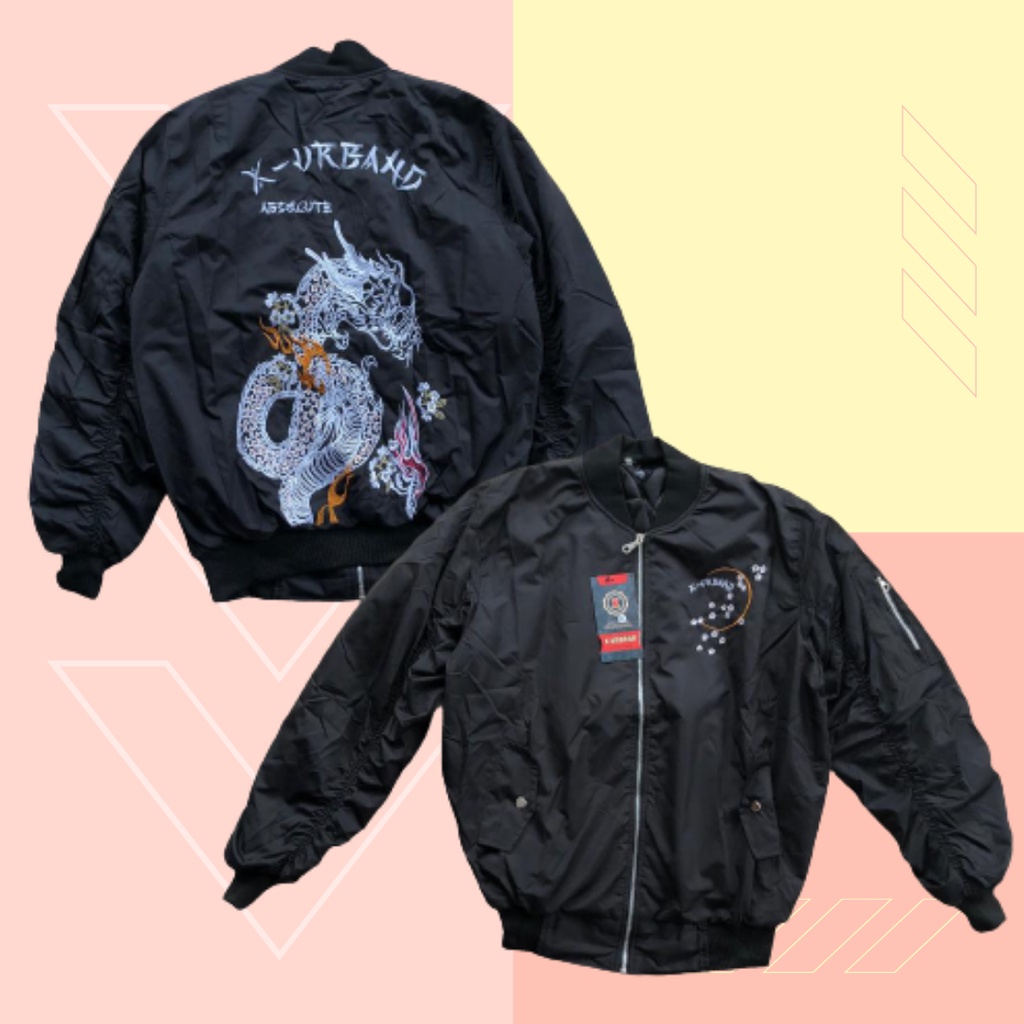 Parachute Jacket Bomber Jacket Motif Dragon Distro Men Boys Latest Cool ...