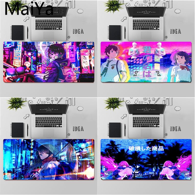 Vaporwave Anime Natural Rubber Mouse Pad for Gaming | Shopee Philippines