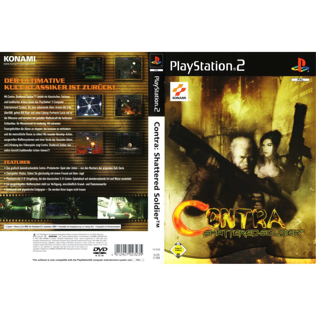 Ps2 Game Cassette Contra shattered soldier | Shopee Philippines