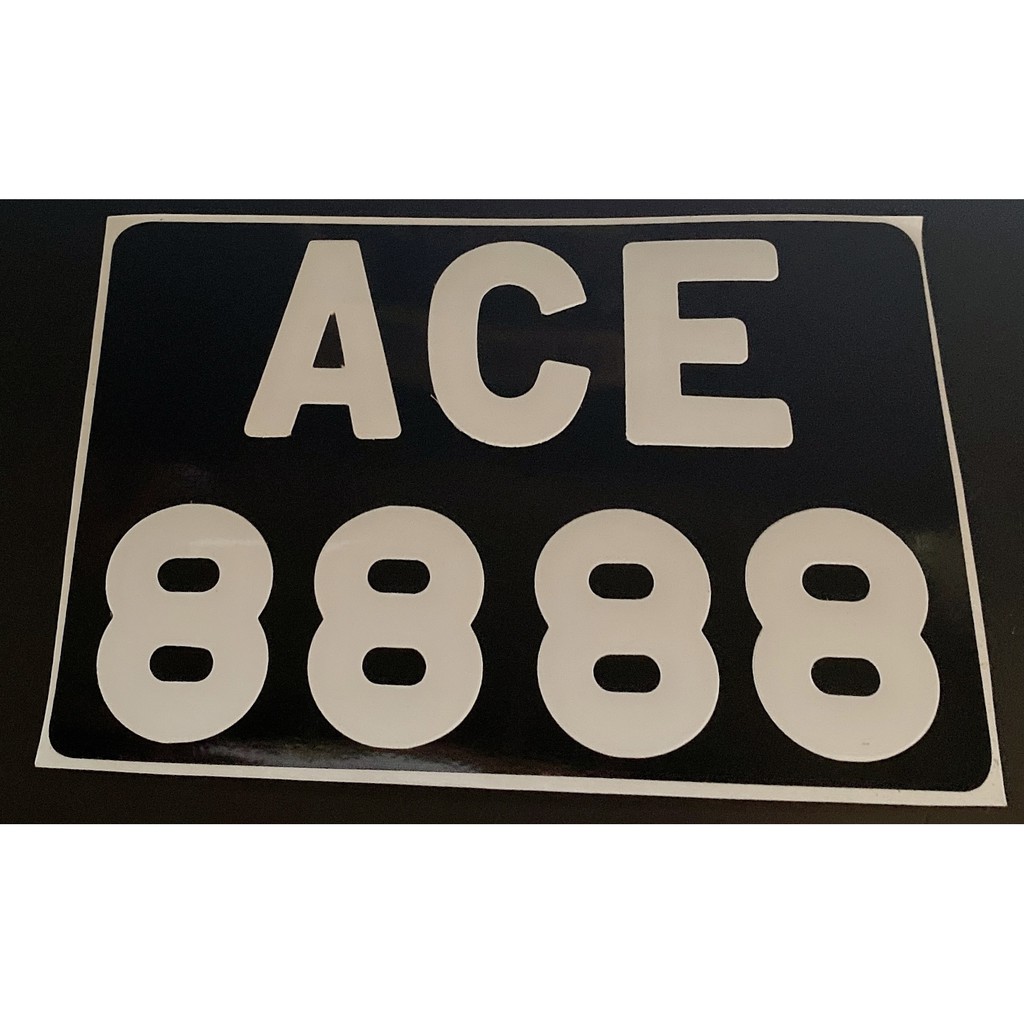 REMPIT Nombor Plate Sticker Huruf Sticker Depan Motor Rm0.25 (1 Piece ...