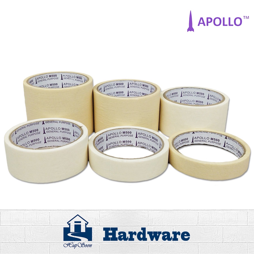 APOLLO M500 General Purpose Masking Tape (18mm/24mm/36mm/48mm × 12 ...