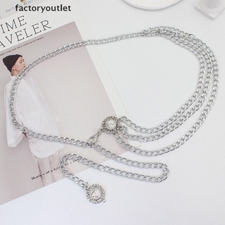 FCPH Metal Waist Chain Women Long Tassel Waist Chain Belt Multilayer ...