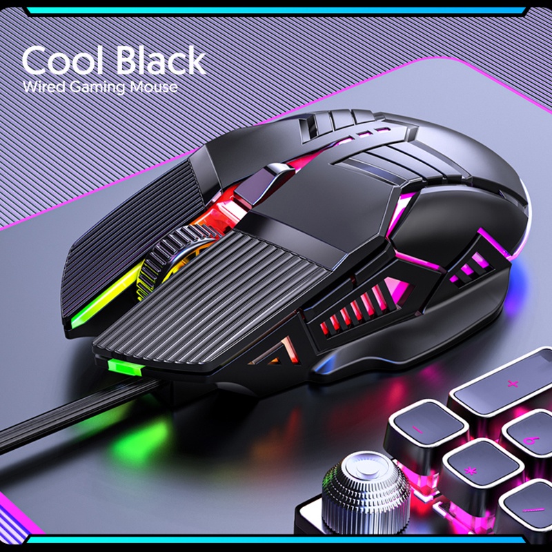 USB Wired Gaming Mouse 6 Buttons 3200DPI Optical Mice Silent Gaming ...
