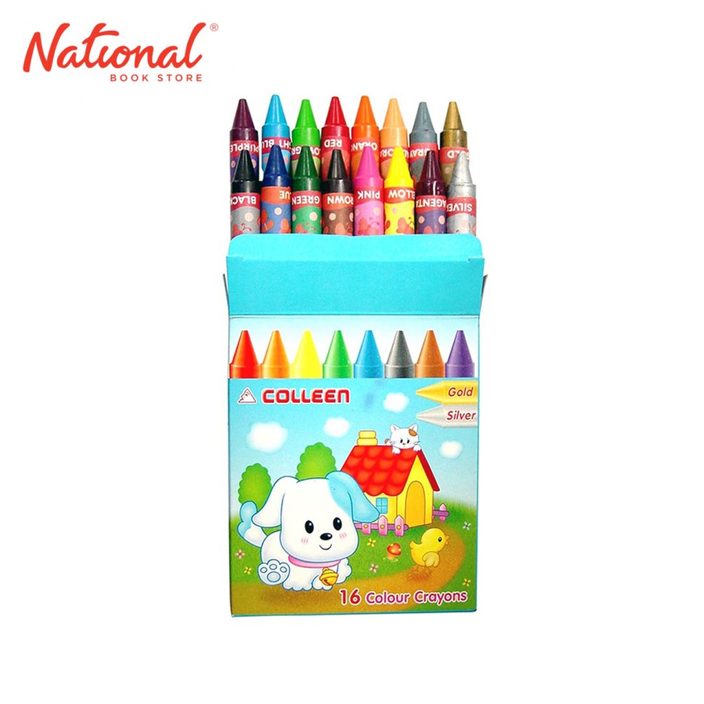 Colleen Jumbo Crayon 16 Colors With Gold & Silver | Shopee Philippines