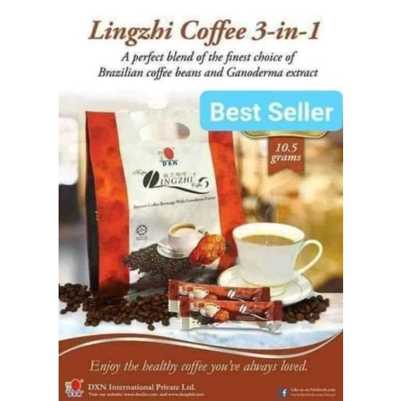 DXN Lingzhi 3n1 Coffee 10.5g 20sachet | Shopee Philippines