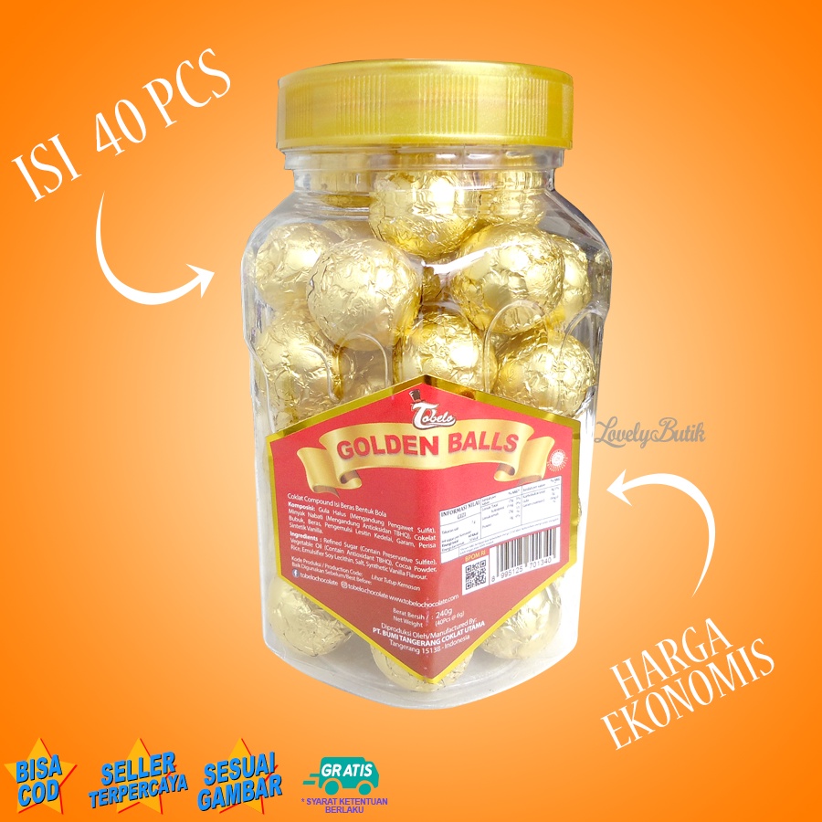 Golden Balls Chocolate Balls Packaging Toplas Fill 40 Pcs Chocolate ...