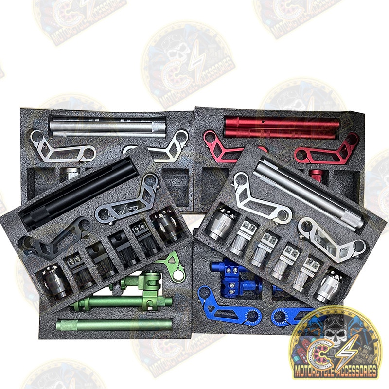 CS Motorcycle Universal Alloy Transformer Plate Holder Handle Bar Set ...