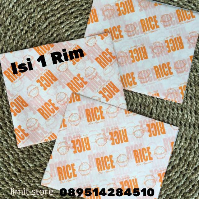 Kfc rice paper food grade yellow rice logo laminated 27x22 rim ...